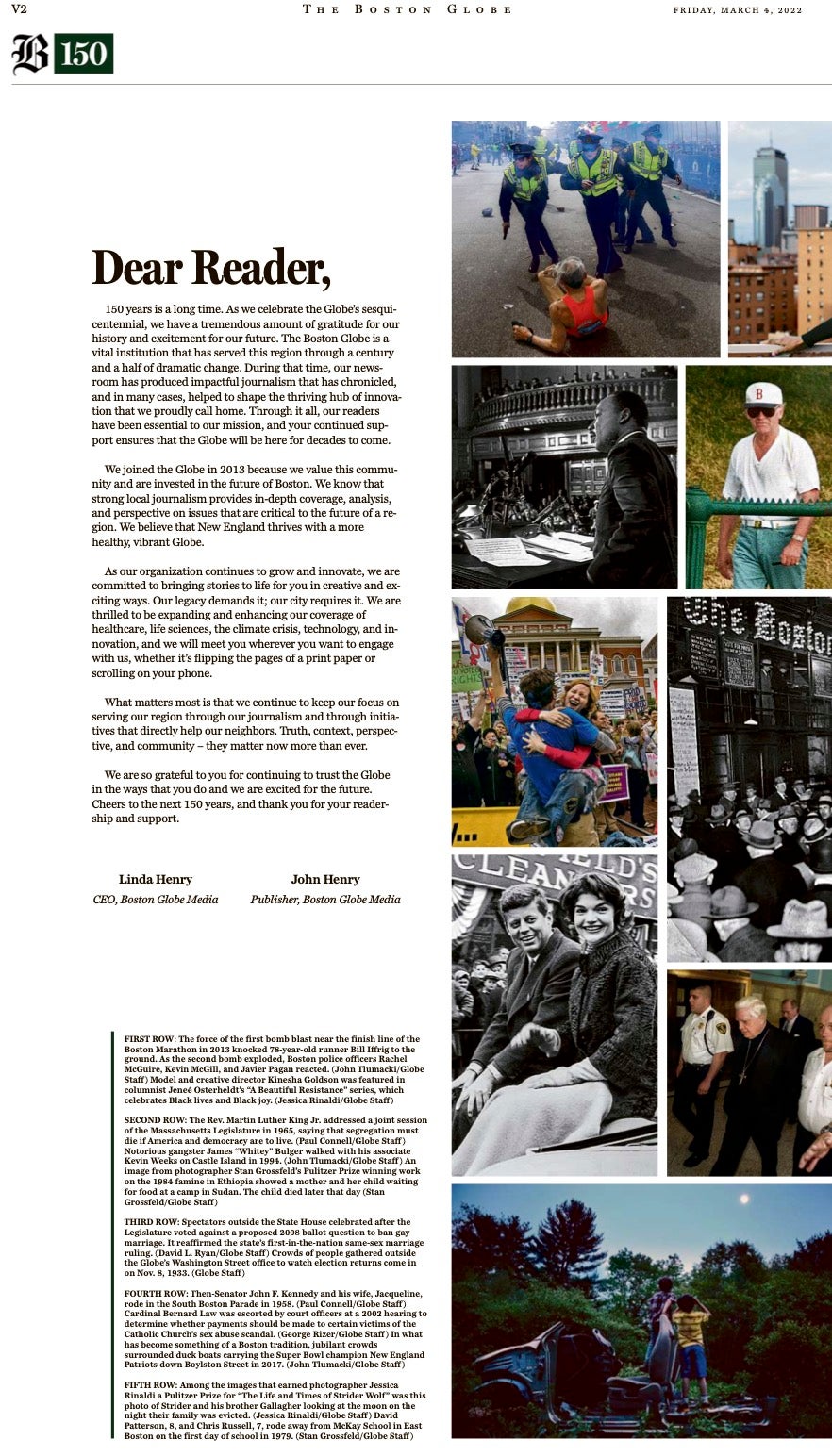 150th Anniversary Celebration | Boston Globe Media