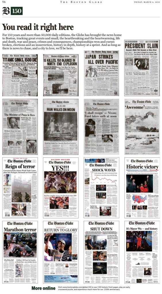150th Anniversary Celebration | Boston Globe Media